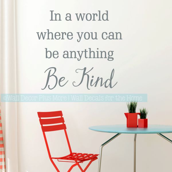 Inspirational Quotes Be Kind Vinyl Letters Decals Bathroom Home Decor