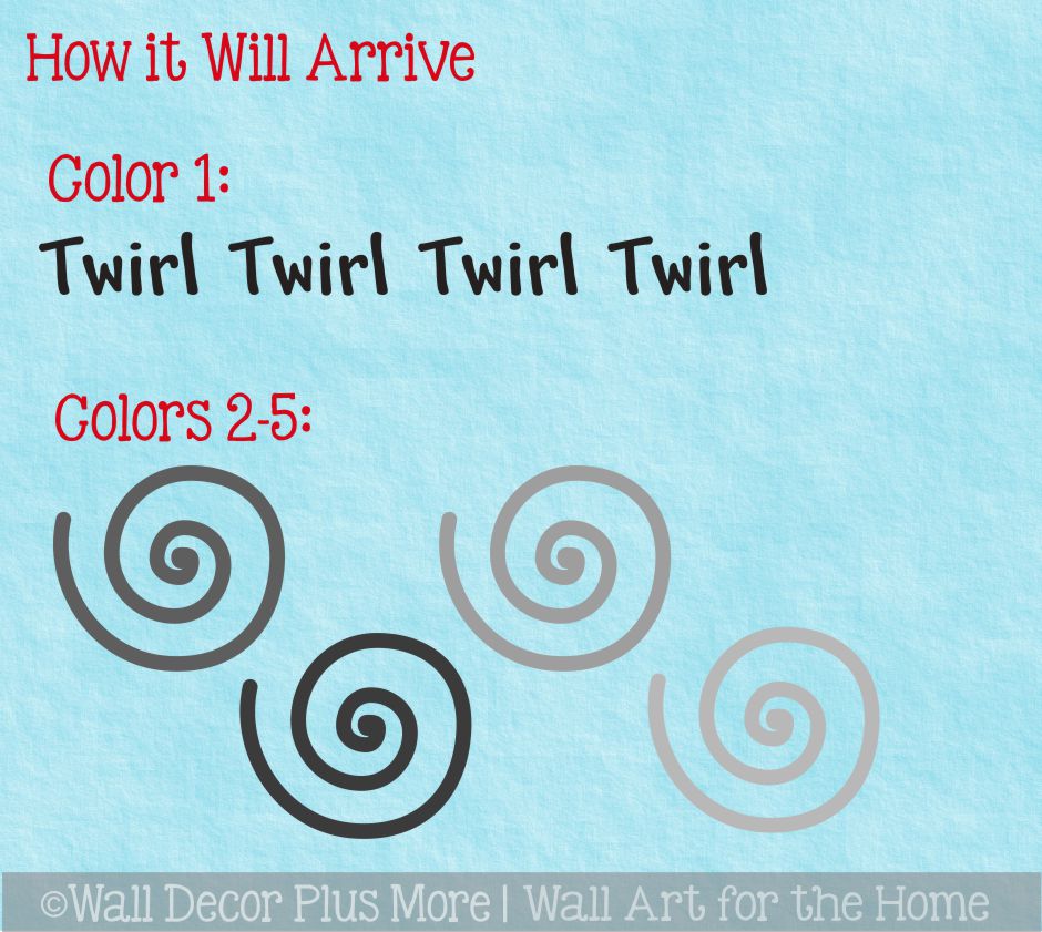 Sensory Path Floor Decal Stickers School Hall Activity Swirl Twirl Spin