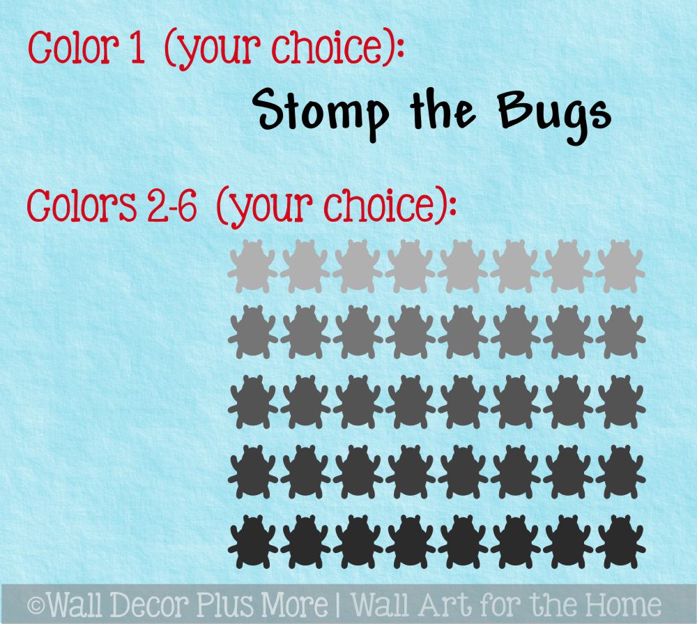 Sensory Path Floor Decal Stickers Stomp Bugs School Hallway Activity