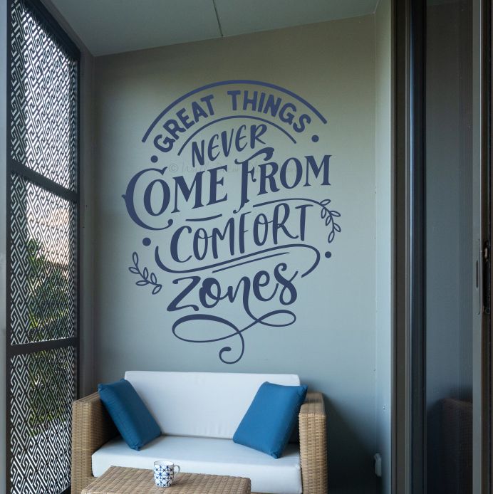 Great Things Never Come Comfort Zones Wall Art Sticker Decal