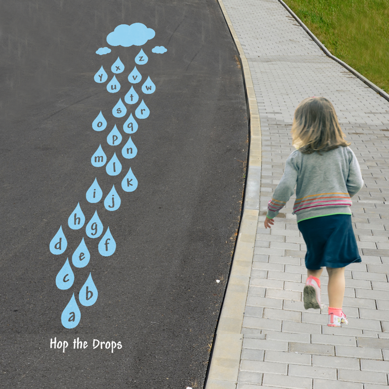 Hop the Drop Alphabet Sensory Path Stencils – Perfect for Outdoor ...