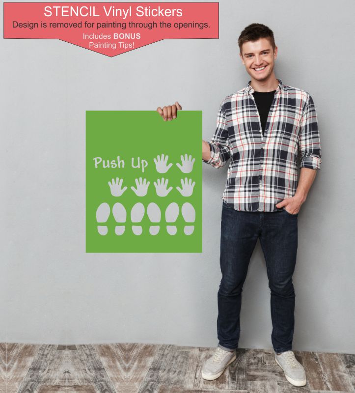 Push Up Handprints Footprints Playground Sensory Path Pavement Stencils