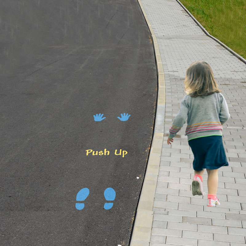 Push Up Handprints Footprints Playground Sensory Path Pavement Stencils