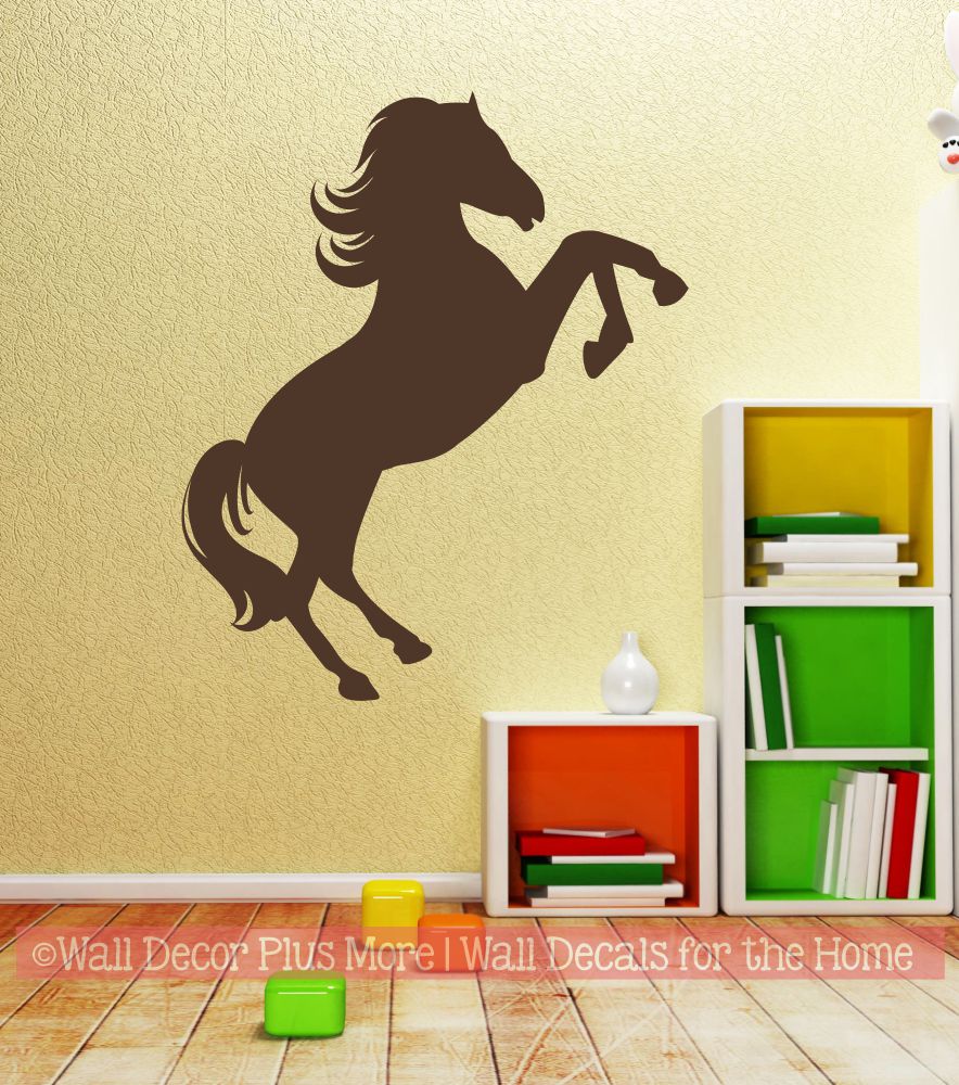 Jumping Horse Silhouette Wall Stickers Decals Western Wall Stickers