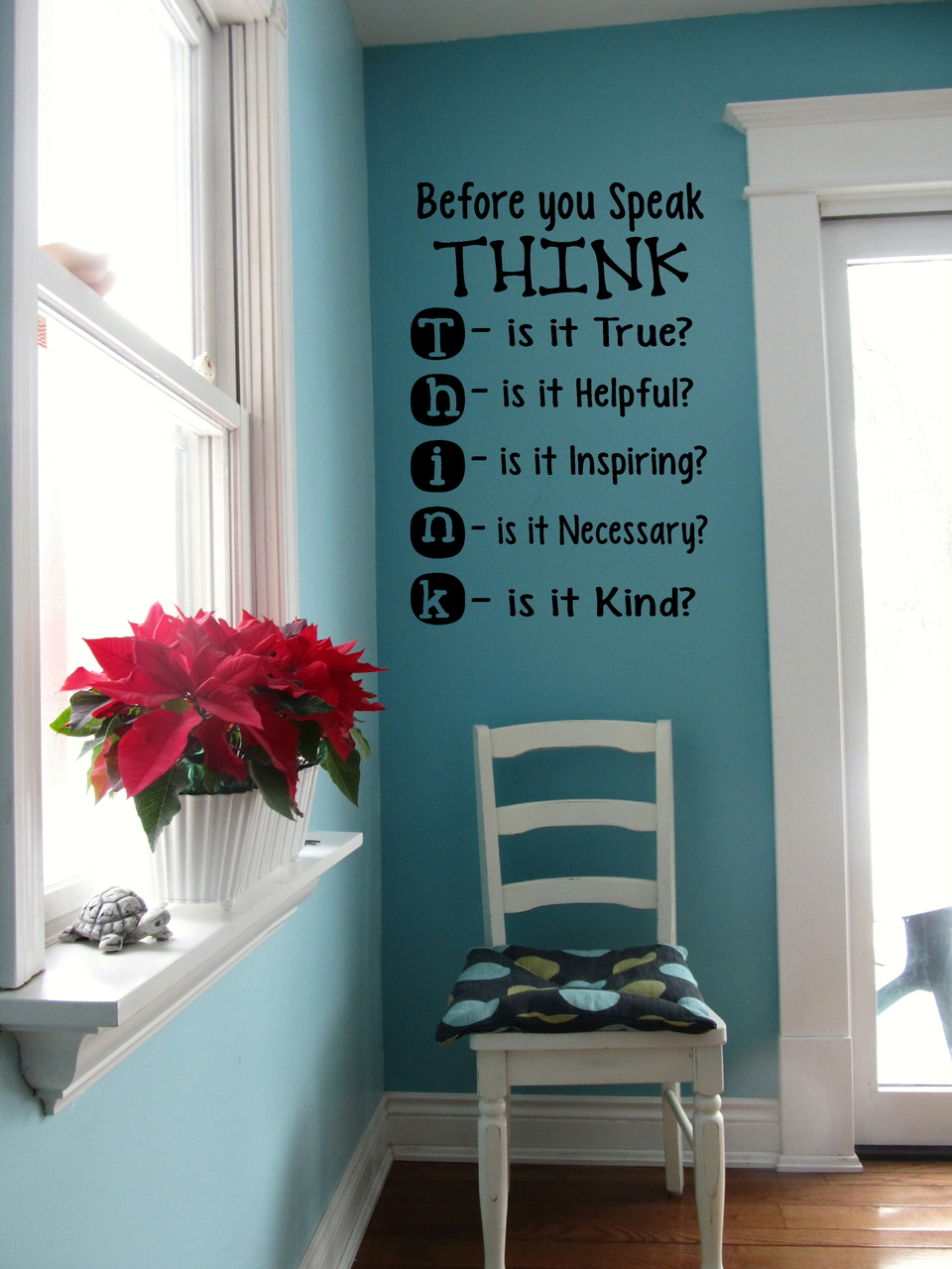 Before You Speak - THINK, Wall Decal Letters for Children's Playroom Dí©cor