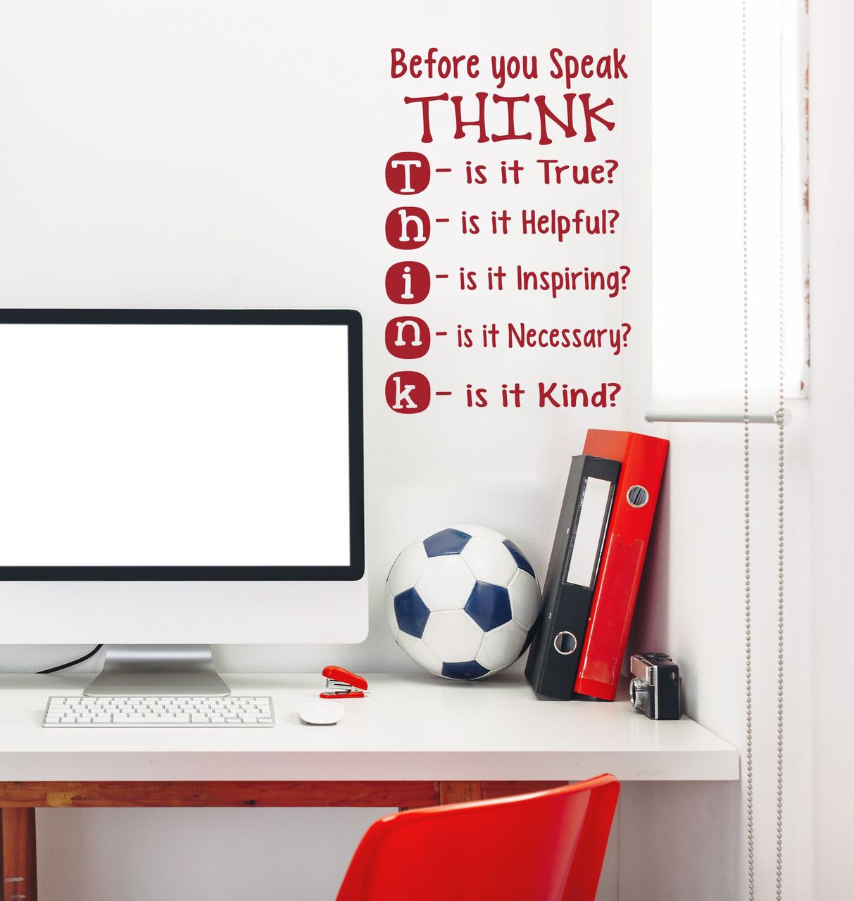 Before You Speak - THINK, Wall Decal Letters for Children's Playroom Dí©cor