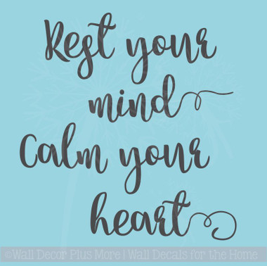 Rest Your Mind Vinyl Wall Decals Encouraging Affirmation Health Quotes
