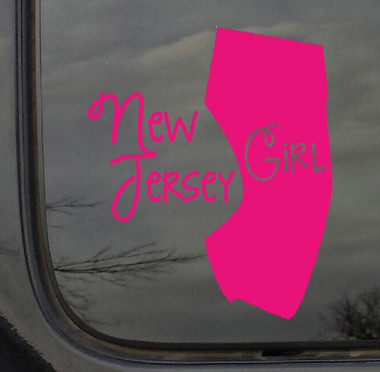 State Girl Vinyl Car Window Decals Choose Your State Silhouette