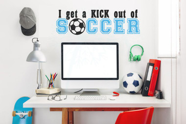 Kick Out of Soccer Sports Decals Wall Stickers Vinyl Lettering Art Boy ...