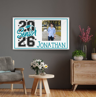 Senior 2025 Custom Name Photo Graduation Sign Banner Poster