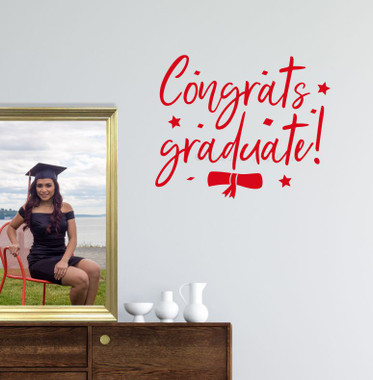 Graduation Wall Decoration Congrats Graduate Vinyl Sticker Lettering