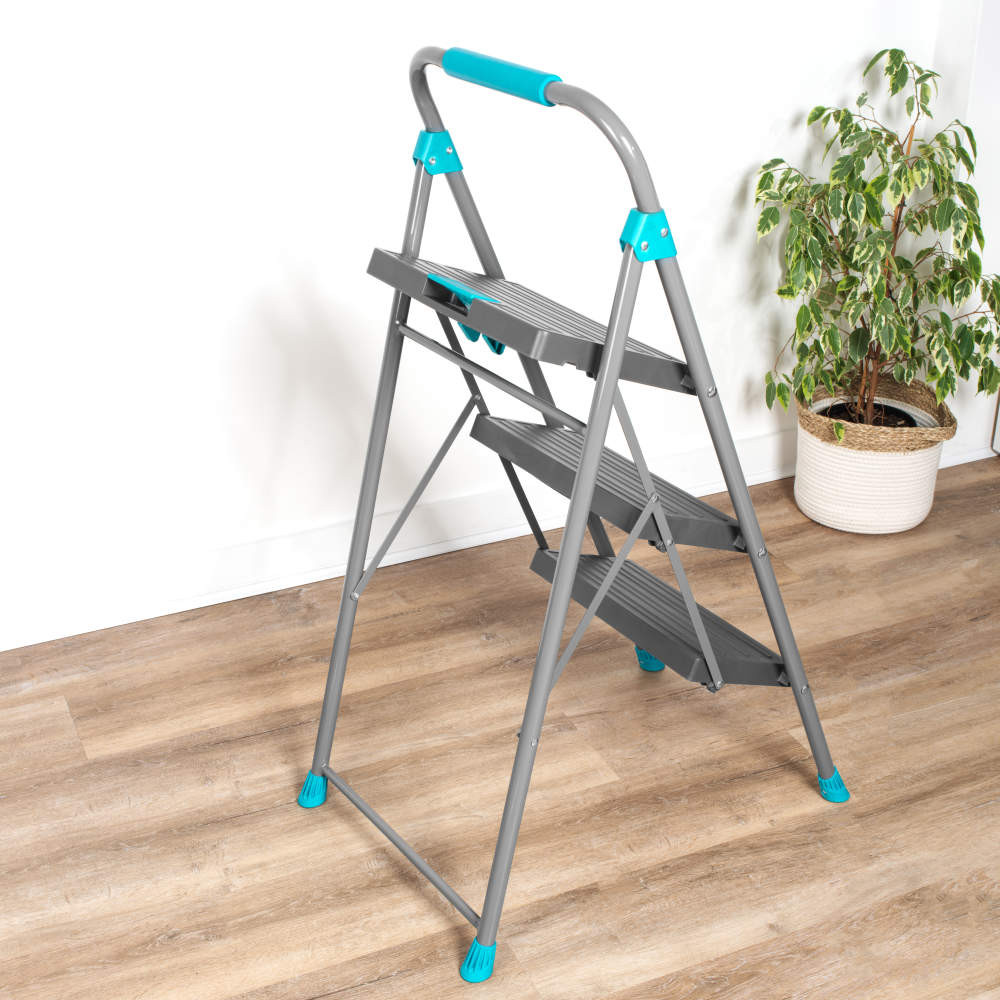 Beldray Easy-Fold 3 Step Ladder – Grey - No1Brands4You