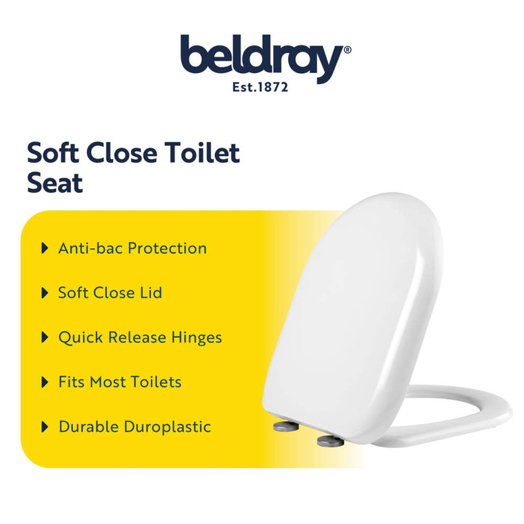 Beldray Anti-bac Toilet Seat – White - No1Brands4You