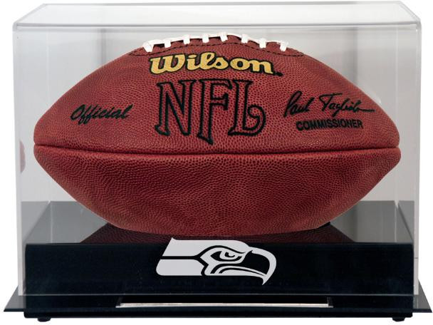 Black Base Football Seahawks Display Case | Nikco Sports Memorabilia