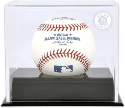 Deluxe MLB Baseball Cube Athletics Display Case | Nikco Sports Memorabilia