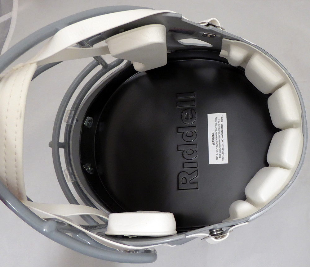 Ezekiel Elliott Autographed Full Size Helmet - Dallas Cowboys Silver ...