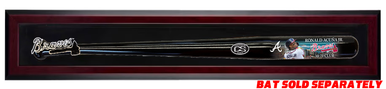 Atlanta Braves Logo Mahogany Framed MLB Bat Display Case