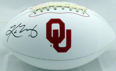 Kyler Murray Autographed Oklahoma Sooners White Logo Football - Nikco ...