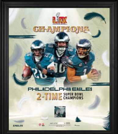 Shop Philadelphia Eagles Framed Super Bowl LIX Champions Collage with ...