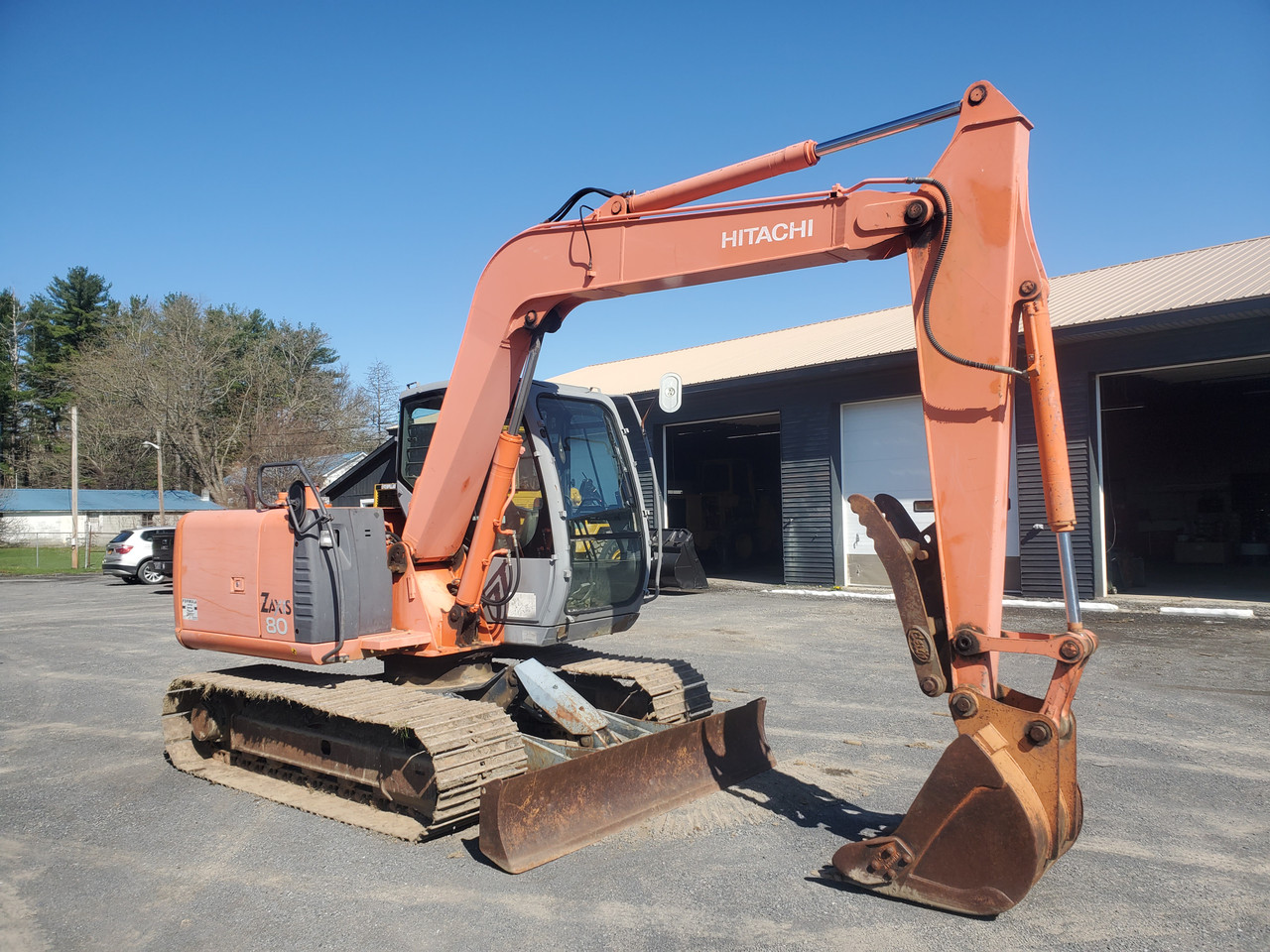 HITACHI ZX80 Midi Excavator - 16,000lb, Geith Thumb Blade, A/C, Ready ...