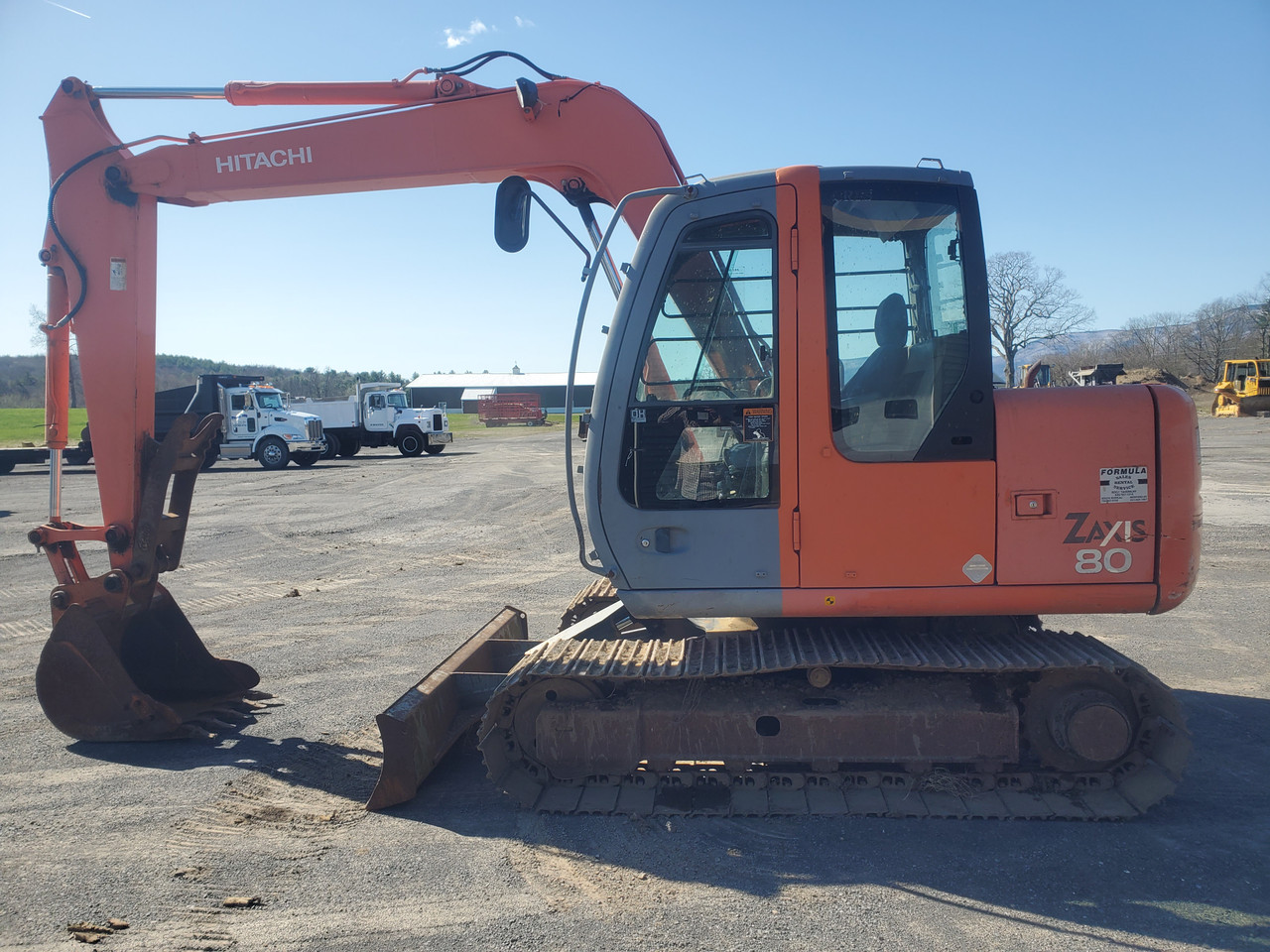 HITACHI ZX80 Midi Excavator - 16,000lb, Geith Thumb Blade, A/C, Ready ...