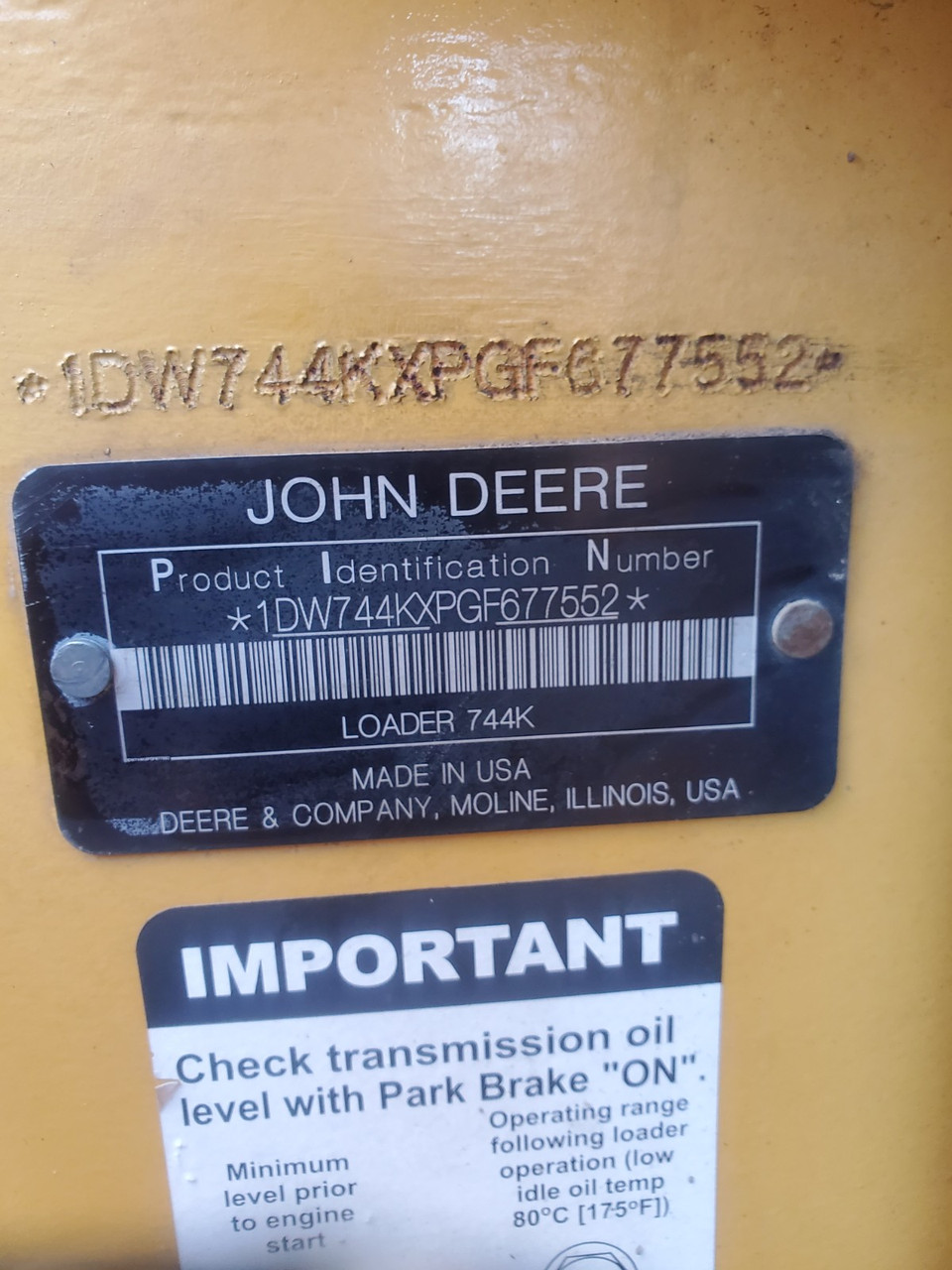 JOHN DEERE 744K II HIGH LIFT Wheel Loader