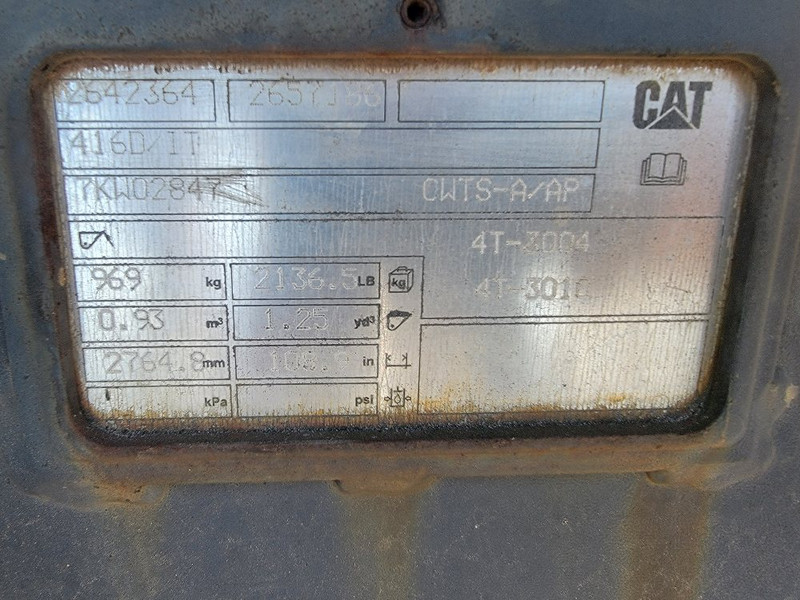 CAT 416D IT Bucket Attachment