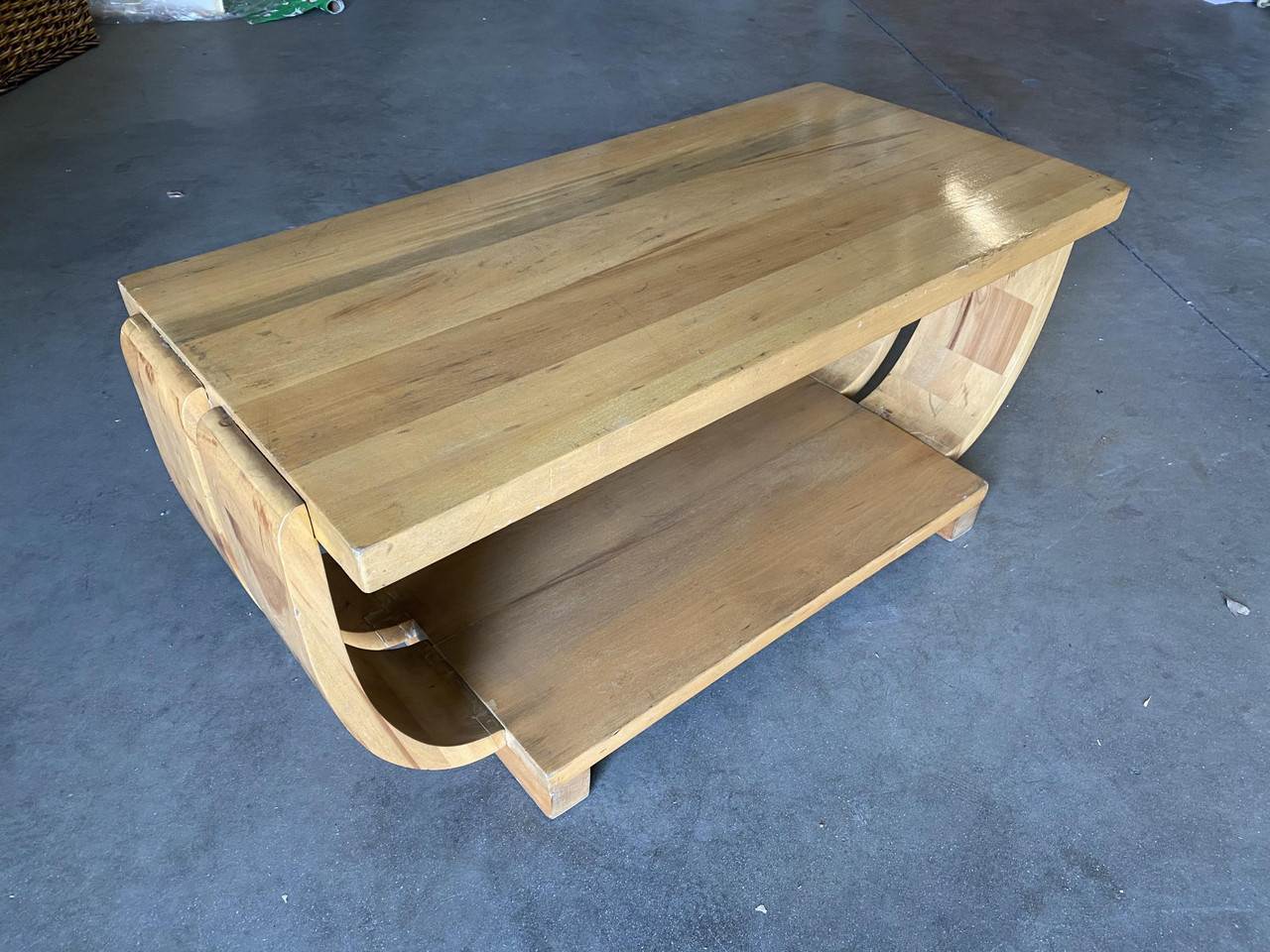 1930s Brown Saltman Art Deco Natural Stain Mahogany Coffee Table ...