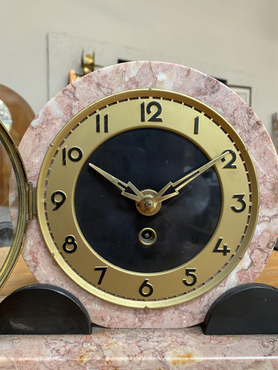 1930s Marefbay French Art Deco Ucra Bronze Swan Marble Mantle Garniture ...