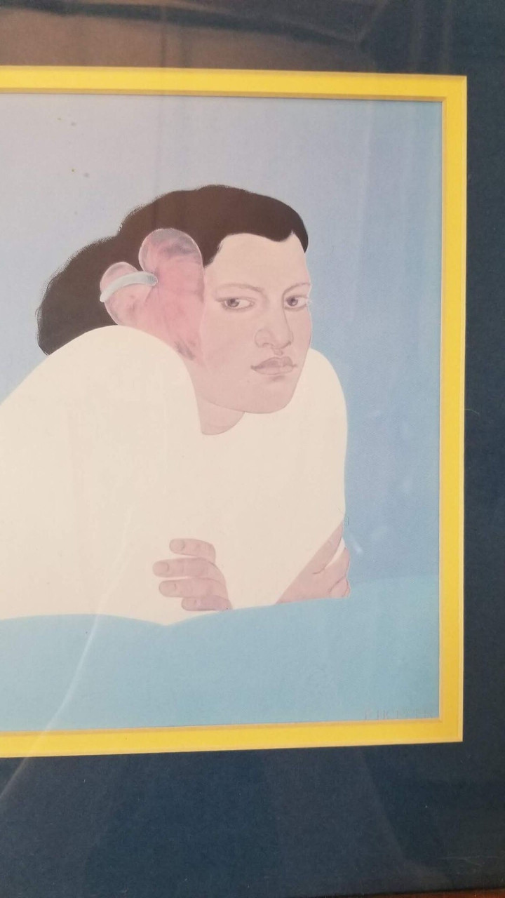 Set of 4 "Women of Hawaii" Serigraph Art Prints by Pegge Hopper ...