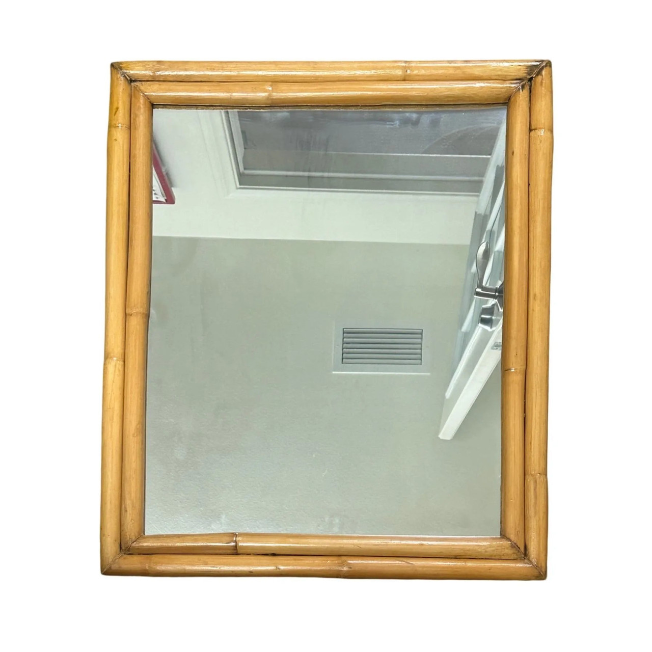 1950's Restored Two-Strand Rectangle Rattan Wall Mirror - Harveys on ...