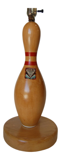 Wood DIX Tournament Select Real Bowling Pin Table Lamp - Harveys on Beverly