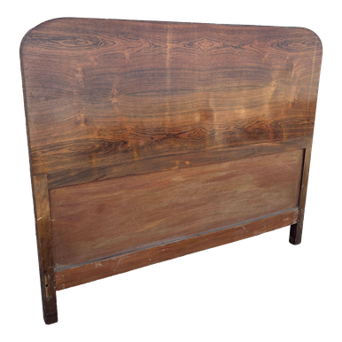 1930s Steamline Art Deco Full-Size Tiger Oak Headboard - Harveys on Beverly