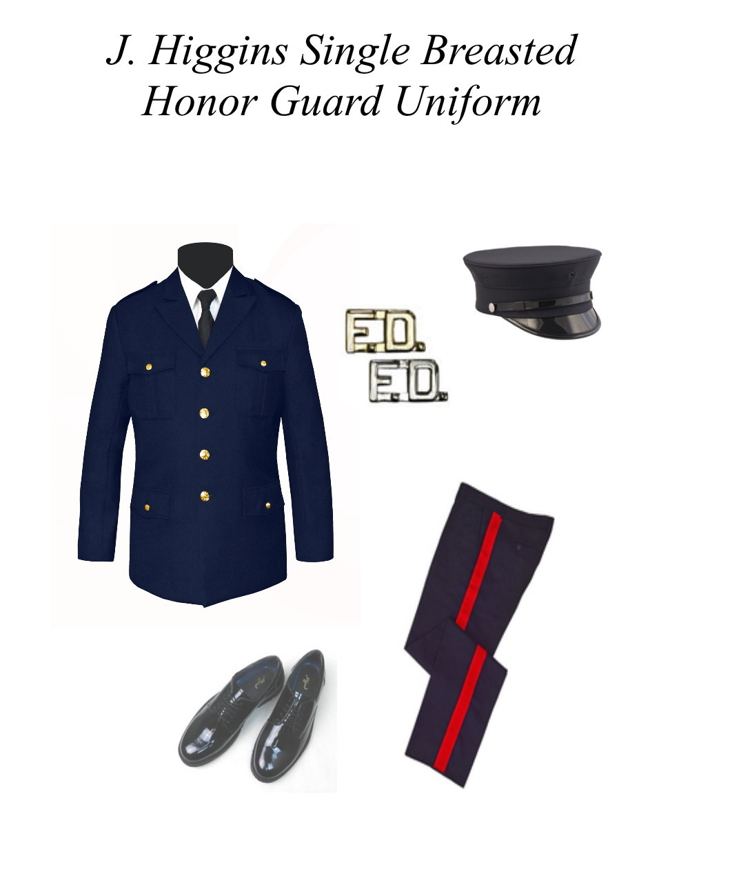Navy Single Breasted Honor Guard Uniform | J. Higgins, Ltd.