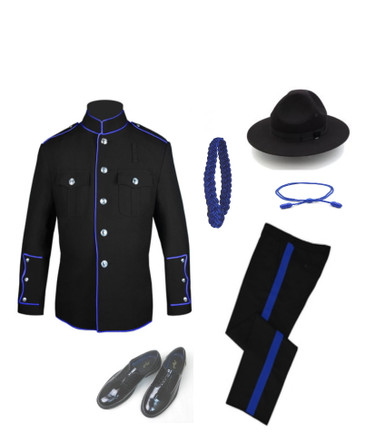 Black & Royal High Collar Uniform | J. Higgins