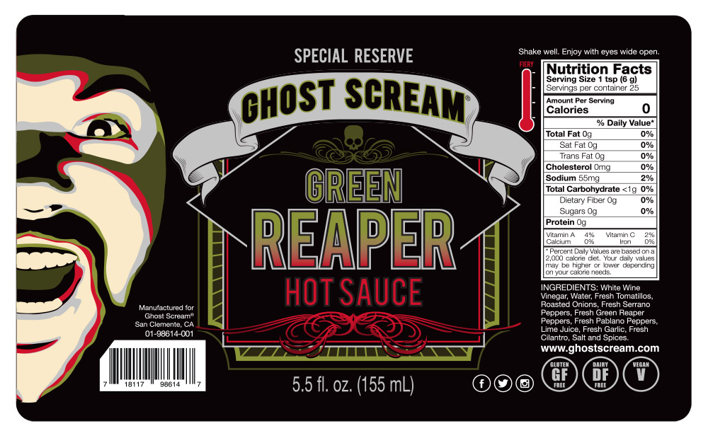 Carolina Reaper Hot Sauce | Green Hot Sauce | Tomatillo Sauce