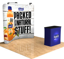 8' QuickZip - Curved Trade Show Display