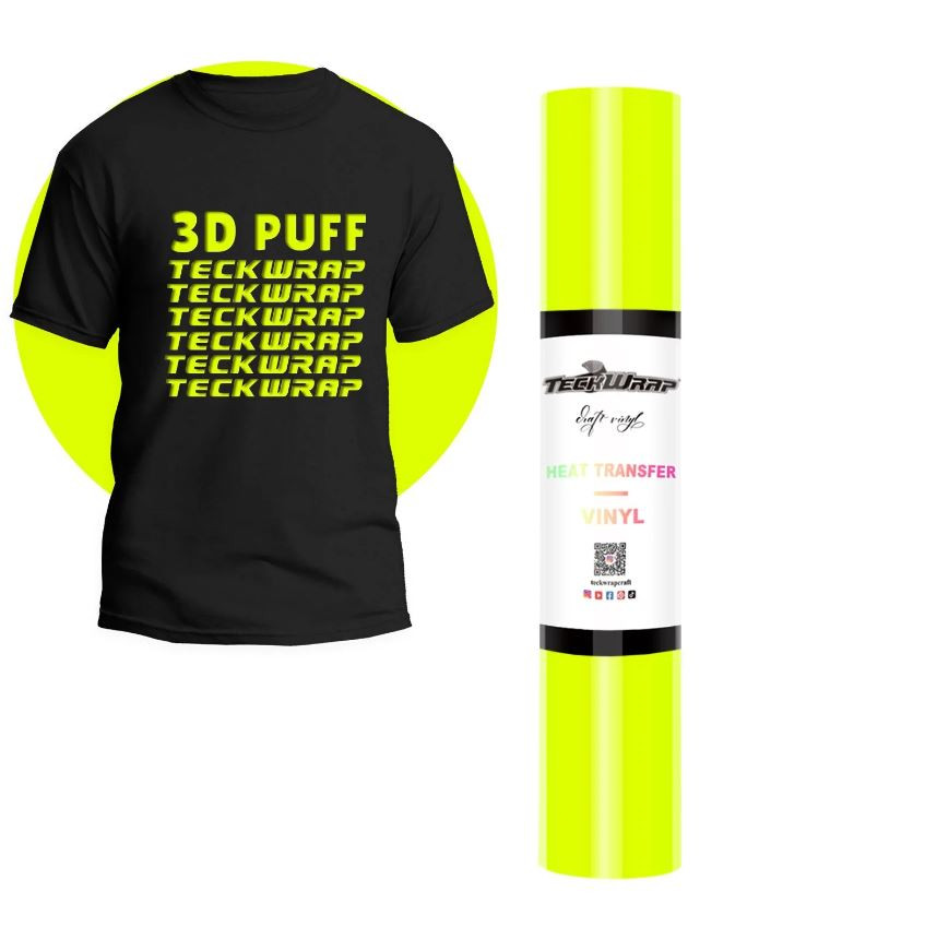 Teckwrap 3D Puff HTV - Neon Yellow - Burntwood Solutions Limited