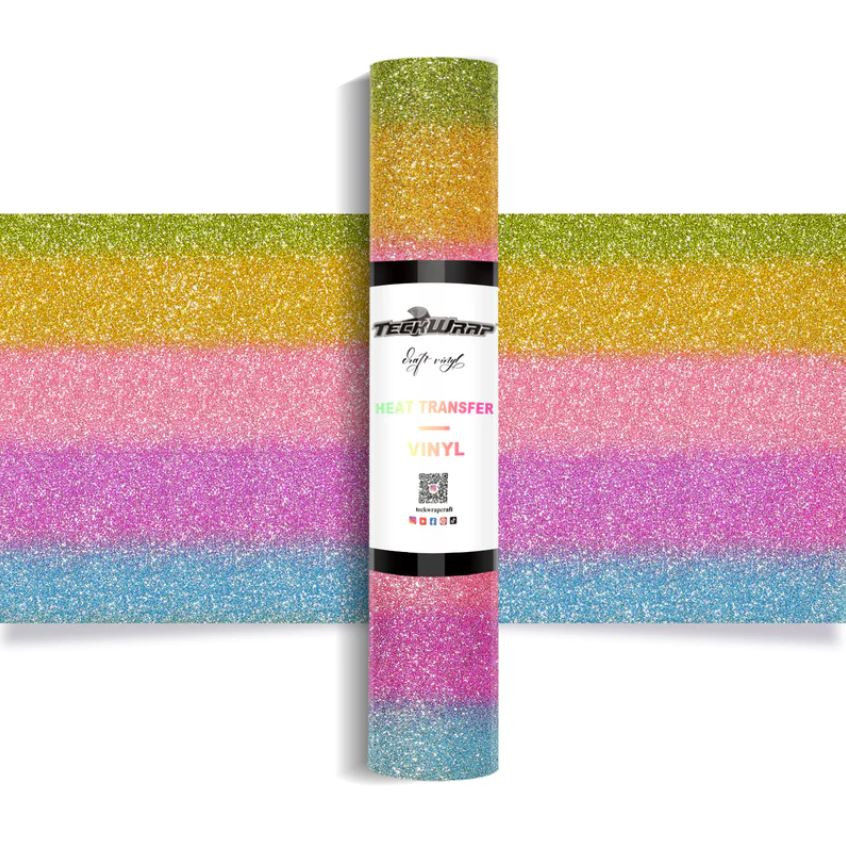 Ombre Glitter HTV - Rainbow Pink
