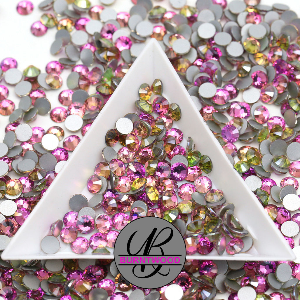 Glass Flatback Rhinestone - Rose Line