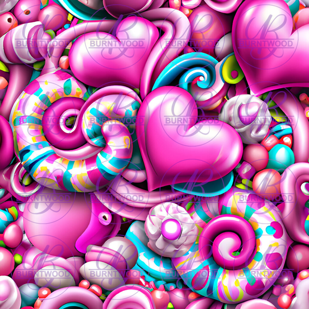 Psychedelic Heart Pattern 4553