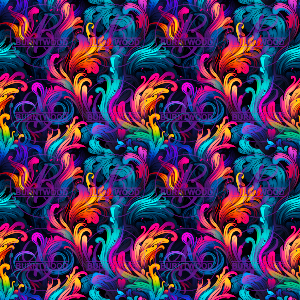 Digital - Neon Filigree Seamless 9736 - Burntwood Solutions Limited