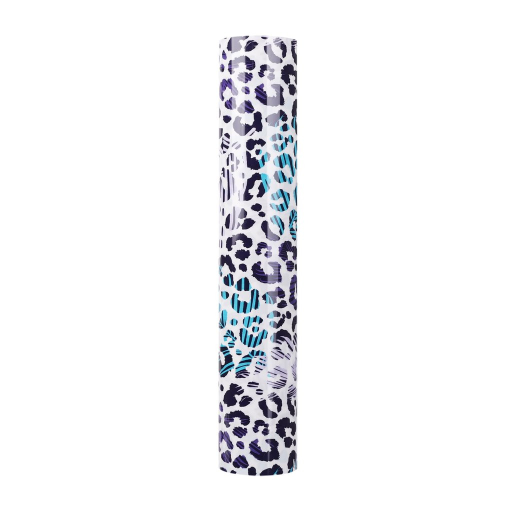 Teckwrap Animal Print HTV - Blue & White Leopard