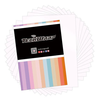 Teckwrap Matte Inkjet Printable Sticker Vinyl (15 Sheets)