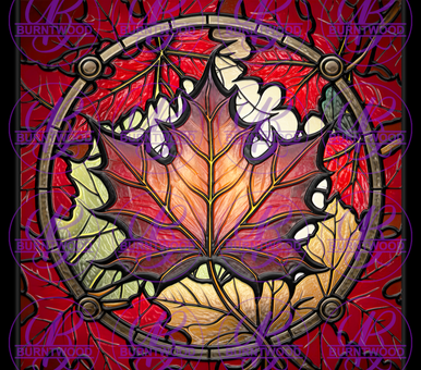 Stained Glass Maple Leaf 20/30oz Wrap 5511 - Burntwood Solutions Limited