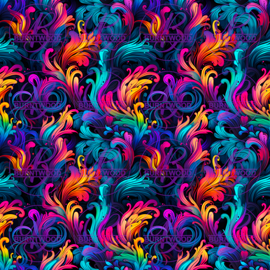 Digital - Neon Filigree Seamless 9736 - Burntwood Solutions Limited