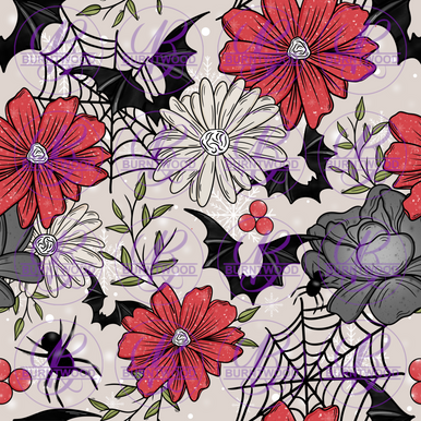 Floral Bats Seamless 9779 - Burntwood Solutions Limited