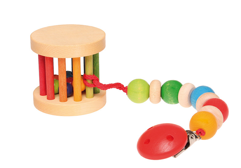 Grimm's Mini Rolling Wheel With Bells - Rainbow - Natural Toys - Ava's ...
