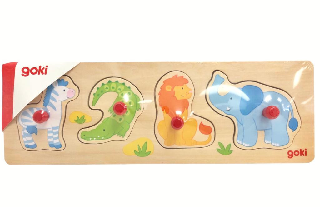 Goki Peg Puzzle Zebra - Wooden Toys - Ava's Appletree