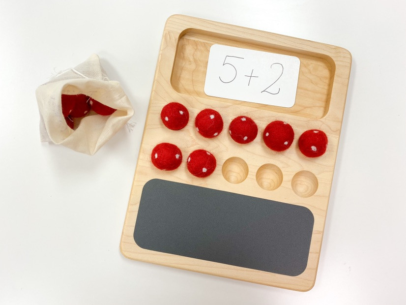 Numeracy Board with Balls Read, Built, Write - Montessori Toys - Ava's ...